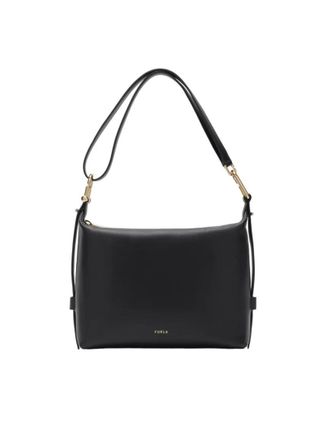Furla Hobo Bags - Tonie M Leather Hobo Shoulder Bag, Black - Gr. unisize - in Schwarz - f&uuml;r Damen