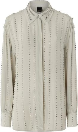 Pinko Pinko, Femme, Blouses et Chemises, Gris, Taille: 38 FR Chemise Orn&eacute;e
