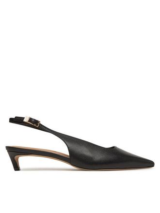 Tommy Hilfiger Pumps Squared Toe Kitten Slingback FW0FW08711 Schwarz