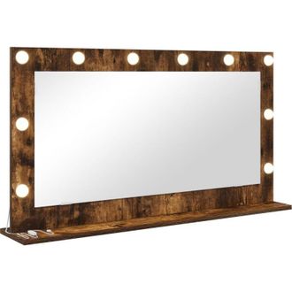vidaXL Kosmetikspiegel mit Spiegel Ger&auml;ucherte Eiche 100 x 55 x 18 cm Vidaxl