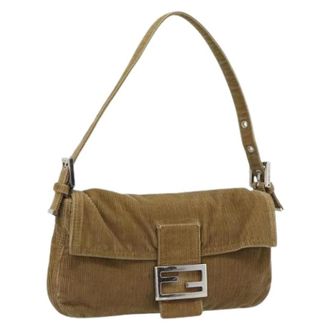 Fendi Sac bandouli&egrave;re vintage en velours c&ocirc;tel&eacute; Pre-owned - Femme - Pre-owned - Brun - Taille: ONE Size