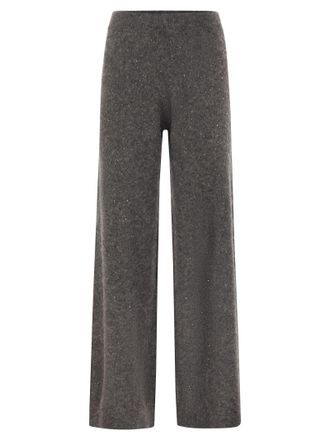 Fabiana Filippi Pantalon Tricot&eacute; En Laine Vierge, Soie, Cachemire Et Paillettes