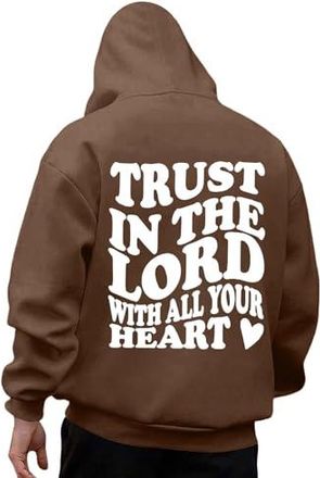 Generic Sweat a Capuche Homme Hooded Sweatshirt Hoodie Pullover Homme Longue Manche avec Doublure en Fleece et Design Th&eacute;matique, Sweatshirt Confortable pour 