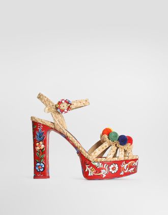 Dolce & Gabbana Sandalo Plt - Frau Sandalen Und Wedges Mehrfarbig 37.5