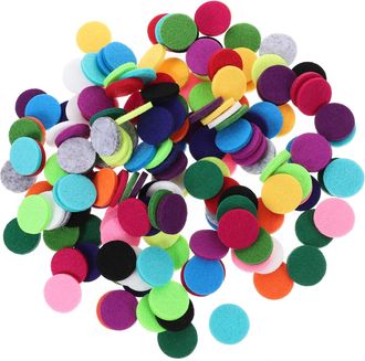 Lurrose 170 Stück Teiliges Kleine Runde Aromatherapie Pads aus Polyesterfaser Austauschbare Duftöl ersatzpads für Ätherische Öl Halsketten Vielseitig Verwendb