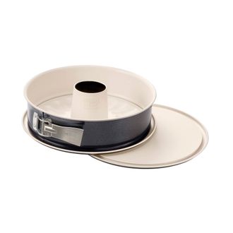 Dr. Oetker Springform mit Flach- und Rohrboden &Oslash; 28 cm BACK-TREND, Kuchenform mit 2 B&ouml;den, runde Backform aus Stahl mit keramisch verst&auml;rkter Antihaft-Beschichtu