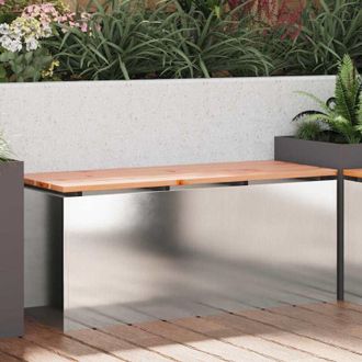 vidaXL Banc de jardin Argent 100 x 40 x 43 cm Acier inoxydable vidaXL