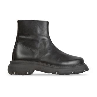 Phil&eacute;o Schwarze Vegan Leder Trucker Boots - - Shoes - Herren - Schwarzk - 40 EU