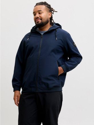 Jack & Jones Plus Size Softshelljacke JJEBASIC mit Kapuze und wasserabweisendem Stoff Kunstfaser, regular fit