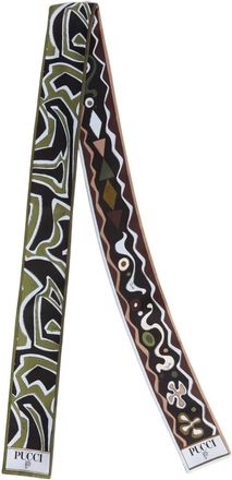 Pucci Femme, Accessoires, Multicolore, Taille: ONE Size Angoli and Labirinto Print Silk Twill Scarf