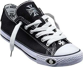 West Coast Choppers Low-Top Warrior Unisexe Baskets noir EU43 Coton, semelle en caoutchouc