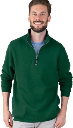 Charles River Apparel Herren Crosswind Viertelrei&szlig;verschluss Sweatshirt, Gr&uuml;n (Forest Green), Medium