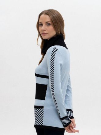 Passioni Rollkragenpullover mit Colour-blocking