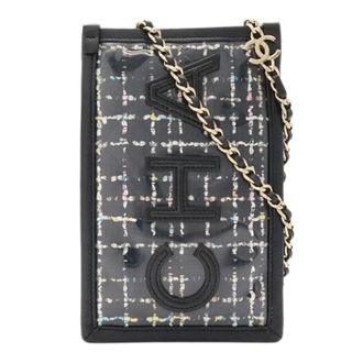 Chanel Sac bandouli&egrave;re en cuir transparent Pre-owned - Femme - Pre-owned - Noir - Taille: ONE Size