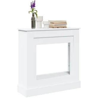vidaXL Vidaxl - Cadre de chemin&eacute;e blanc 90x30x90 cm bois ding&eacute;nierie
