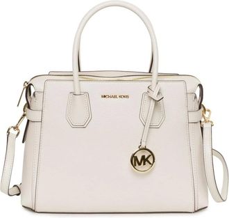 Michael Kors Femme, Sacs, Beige, Taille: ONE Size Sac &agrave; main en cuir avec poign&eacute;e sup&eacute;rieure et bandouli&egrave;re amovible