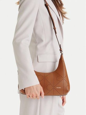 Calvin Klein Handtasche Emblem Aop Perfor Lthr Bag LV04F3367G Braun