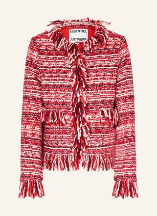 Essentiel Boucl&eacute;-Jacke Iskra rot