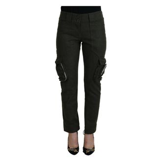 Ermanno Scervino Gr&uuml;ne Tapered Hose mit Schn&uuml;rung am Bein - - Trousers - Damen - Gr&uuml;n - XS