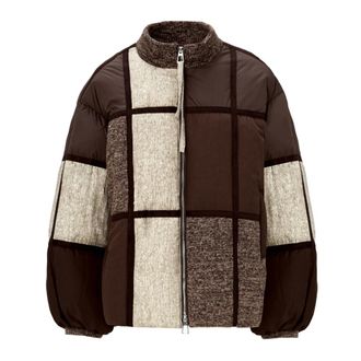 Cesare Gaspari Femme, Vestes, Brun, Taille: 38 FR Patch Drift Puffer