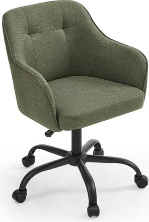 Songmics Homeoffice Stuhl, Drehstuhl, Schreibtischstuhl, h&ouml;henverstellbar, bis 110 kg belastbar, atmungsaktiver Stoff, f&uuml;r Arbeitszimmer, Schlafzimmer, gr&uuml;n OB
