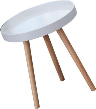 Cabilock Kleiner Beistelltisch Aus Holz Runder Dekorativer Sofatisch Leichter Sofa Ecktisch Für Wohnzimmer Schlafzimmer Und Balkon