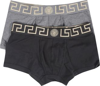 Versace Homme, Sous-v&ecirc;tements, Multicolore, Taille: 2XL Lot de 2 slips en jersey de coton