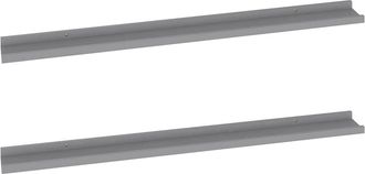 Generic vidaXL 2X Wandregal B&uuml;cherregal Wandboard Schweberegal H&auml;ngeregal Dekoregal Freischwebend Regal B&uuml;roregal Wandablage Grau 100x9x3cm