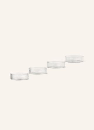 Ferm Living Ferm Living 4er-Set Schalen Ripple weiss