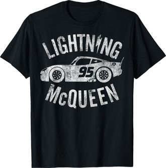 Disney Pixar Cars Lightning McQueen Portrait Stamp T-Shirt