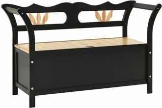 vidaXL Vidaxl - Banc Noir 107x45x75,5 cm Bois de sapin solide