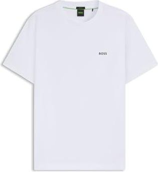BOSS Hommes Tee T-Shirt en Coton Stretch avec Logo Contrastant