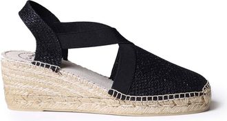 Toni Pons Damen-Espadrille aus Baumwollstoff - Triton - Schwarz, 39 EU