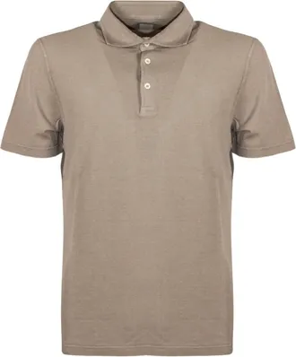 Fedeli Homme, Tops, Beige, Taille: XL Polo en Piqu&eacute; de Coton
