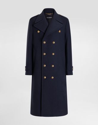 Dolce & Gabbana Wollmantel Zweireihig - Mann M&auml;ntel Und Jacken Blau 46