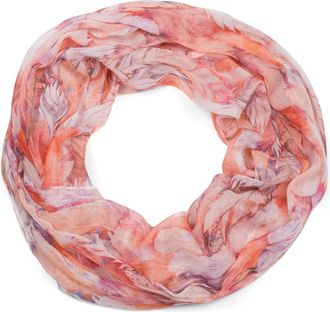 styleBREAKER Schlauchschal Loop mit bunten Federn