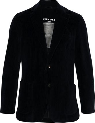 Circolo 1901 Homme, Vestes, Bleu, Taille: 2XL Blazer en velours c&ocirc;tel&eacute;