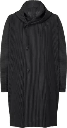 Issey Miyake Homme, Manteaux, Noir, Taille: S Cappotto
