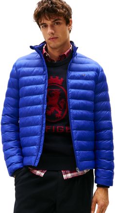 Tommy Hilfiger Herren Steppjacke Packable Recycled Jacket Relaxed Fit, Blau (Wedge Blue), XL