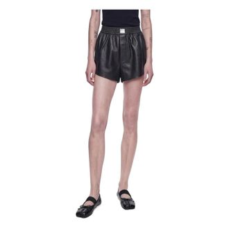 Maison Margiela Femme, Shorts, Noir, Taille: 34 FR Faux Leather Shorts