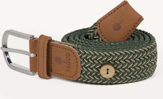 Faguo Ceinture tress&eacute;e kaki et beige