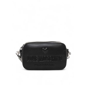 Love Moschino Schultertasche mit Logo und Rei&szlig;verschluss - - Bags - Damen - Schwarzk - ONE SIZE