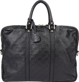 Gucci Crossbody Bags - Gucci GG Leather Monogram Business Handbag - Gr. unisize - in Bunt - f&uuml;r Damen