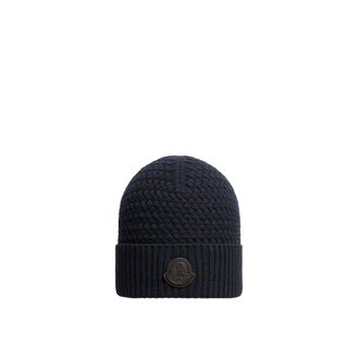 Moncler Moncler Cashmere Blend Beanie, Men, Blue, Size: One Size