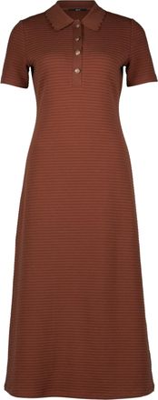 Zero Damen Strickkleid mit Polokragen 34, Cappuccino