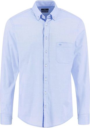 Fynch-Hatton Hemd aus Baumwolle mit Strukturmuster und Button-Down-Kragen Crystal Blue/XXL