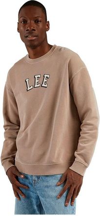 Lee Mens Applique Crew Sweatshirt, Light Umber, Small