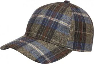 Nyls Création Casquette Baseball Laine Marron et Bleue a Carreaux Tendance Britty - Taille Unique - Marron