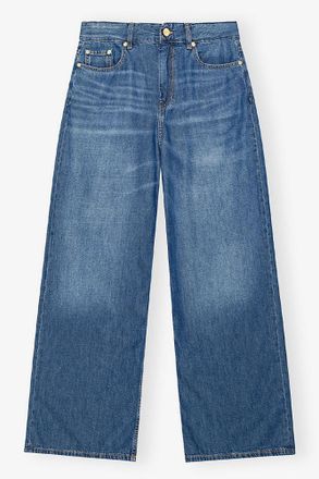 Ganni Light Bleu Denim Marri Jeans Mid Vintage Lyocell - Taille 32