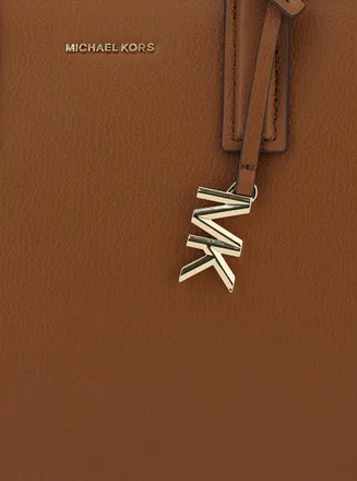 Michael Michael Kors Structured Leather Top Handle Bag - Brown